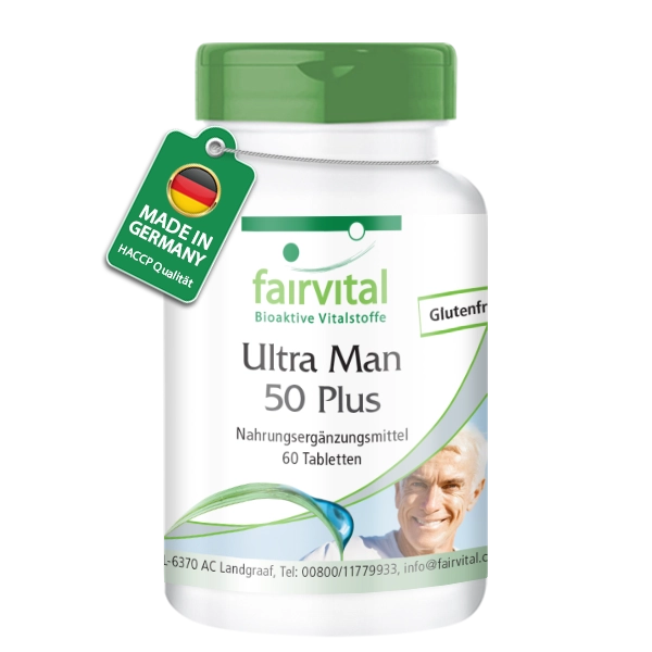 Ultra Man 50 Plus - 60 Tabletten - Multivitamin, Multimineral - für ...
